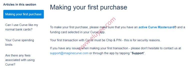 申请并激活英国Curve万事达卡，第一笔交易必须是芯片+PIN码 - ELuyee